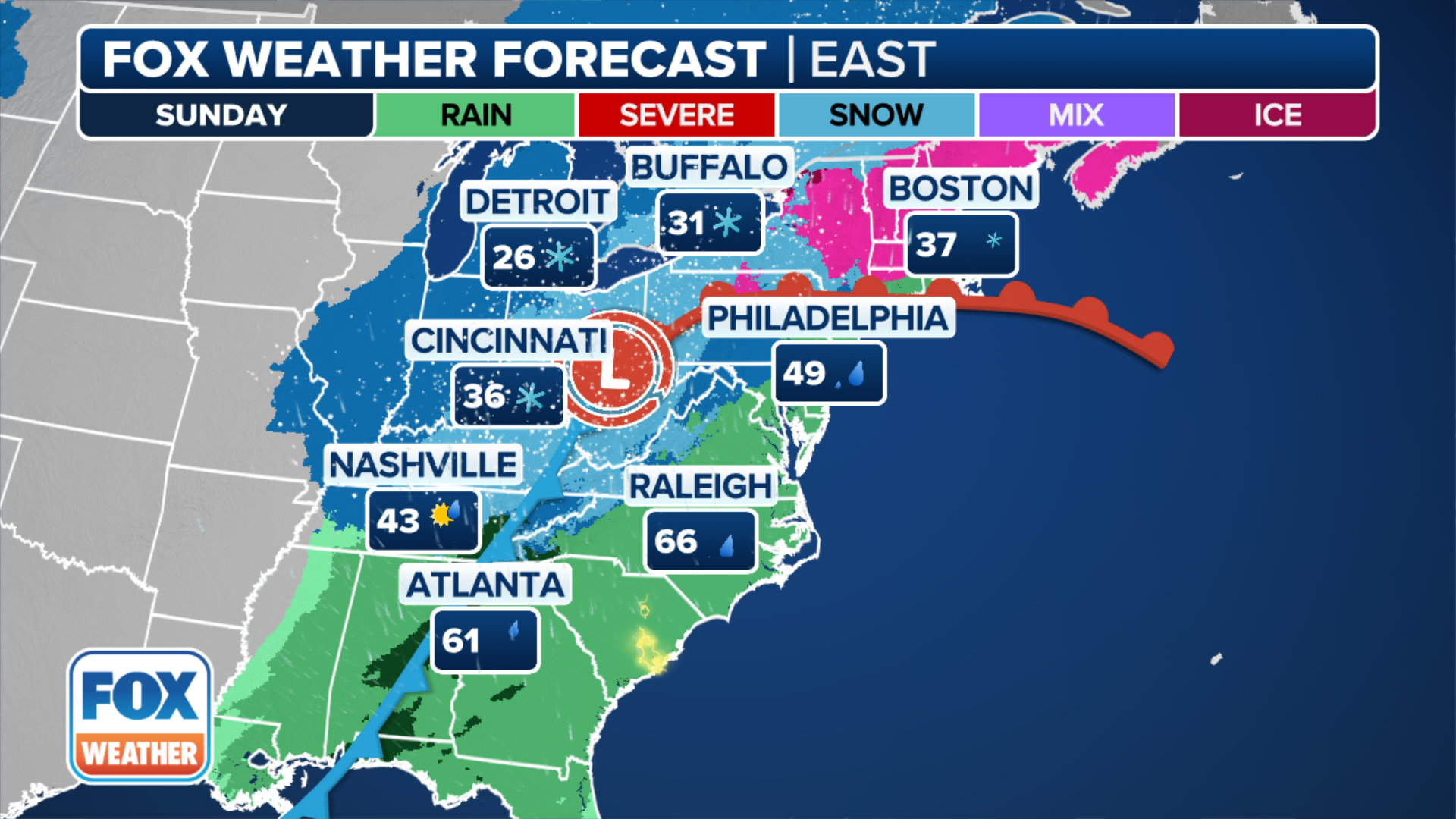 Weekend winter storm to bring severe weather to South, heavy snow to Northeast | Fox Weather
